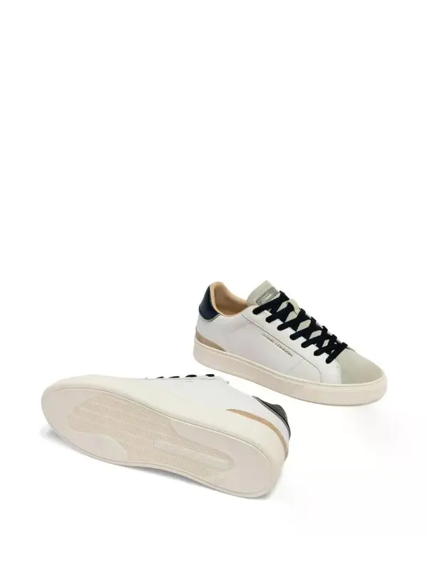 CRIME LONDON Blade Suede-paneled Sneakers - White