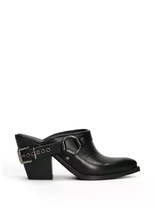 METISSE Buckle-strap Mules - Black