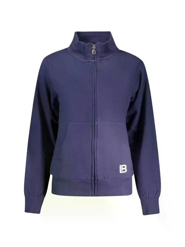 LAURA BIAGIOTTI Logo-patch Zip-up Sweatshirt - Blue