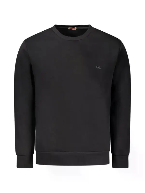 RIFLE Embroidered-logo Crew-neck Sweater