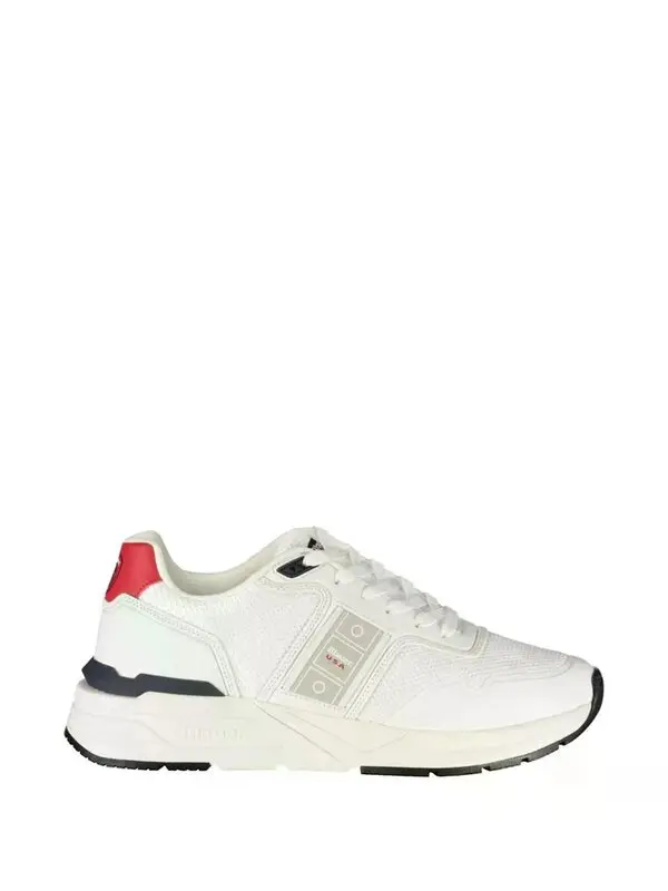 BLAUER. Colour-block Mesh-panel Sneakers - White