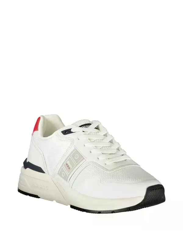 BLAUER. Colour-block Mesh-panel Sneakers - White