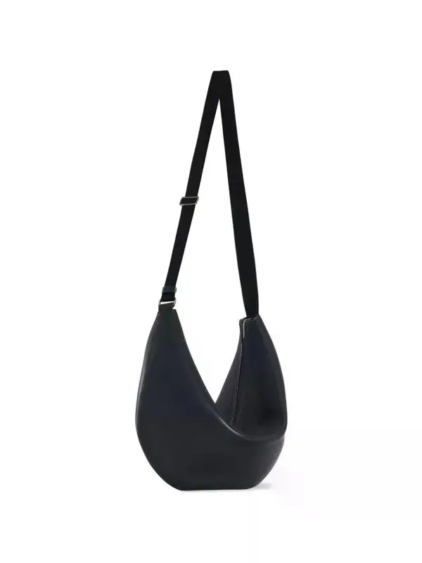 THE ROW Crescent-shaped Leather Shoulder Bag - Black