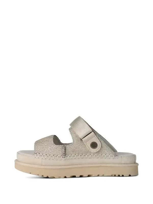 UGG Goldenstar Crackle-effect Sandals - Neutrals