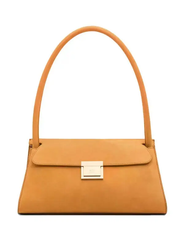 AMI Paris Small Mimi Nubuck Leather Shoulder Bag - Orange