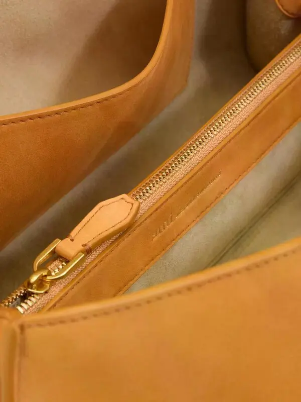 AMI Paris Small Mimi Nubuck Leather Shoulder Bag - Orange