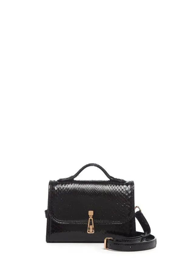 Gabriela Hearst Small Leonora Flap Bag In Snakeskin