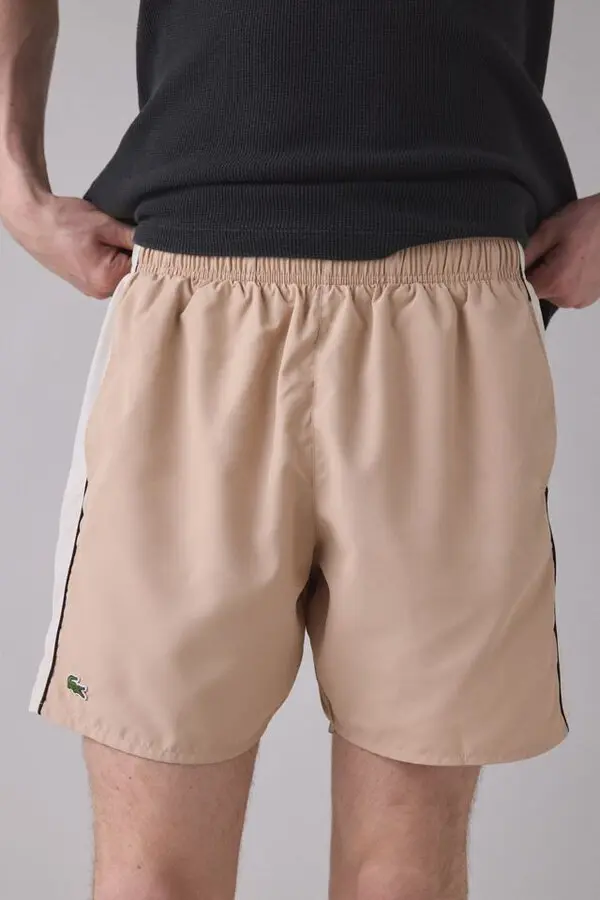 Lacoste Colorblock Swim Trunks - Neutral
