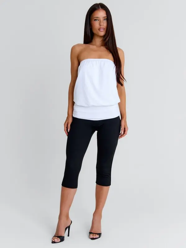 OUTCAST Eviene Capri Jumpsuit - White/black