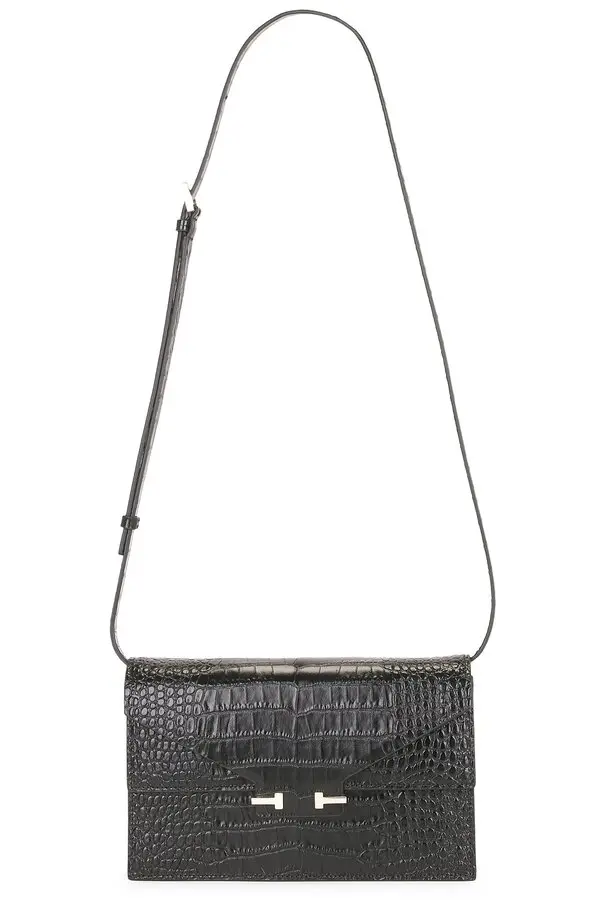 TOM FORD Soft Printed Croc Mini Bag - Black