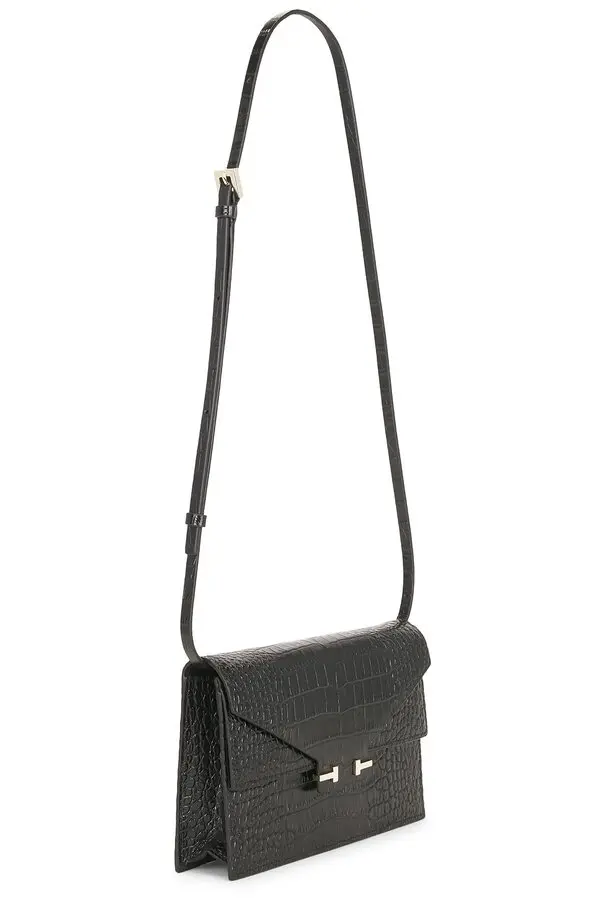 TOM FORD Soft Printed Croc Mini Bag - Black