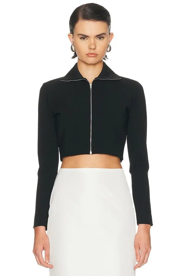 JIL SANDER Zip Up Jacket - Black