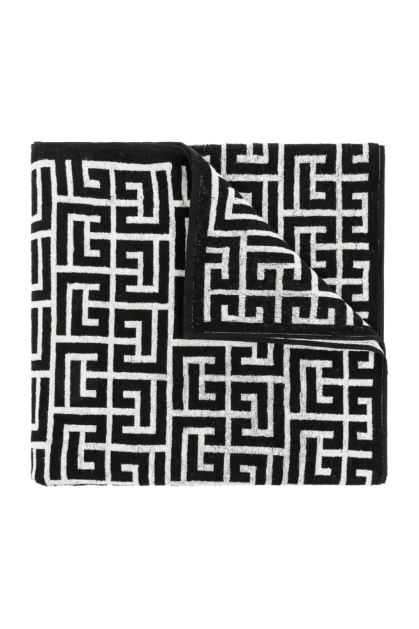 Balmain Monogram Towel - Black