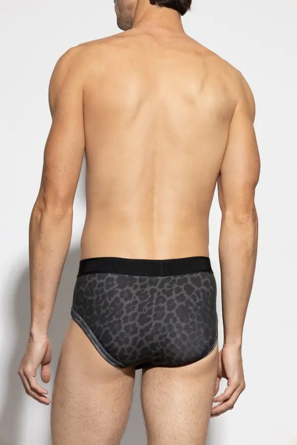 TOM FORD Briefs With Logo - Grey
