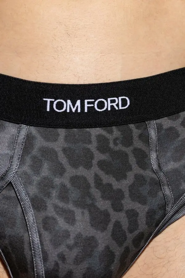 TOM FORD Briefs With Logo - Grey