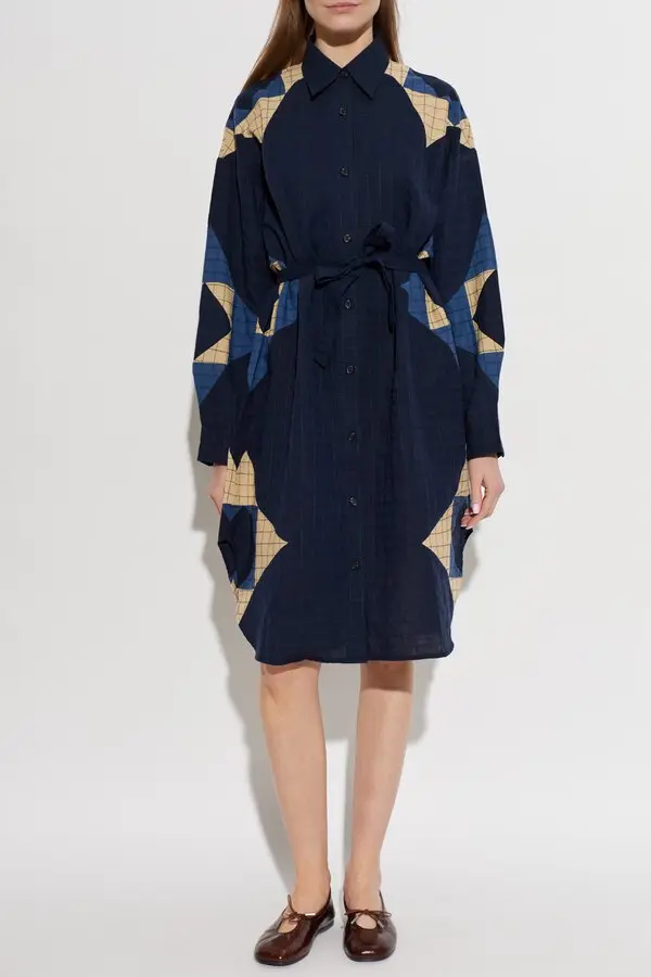 A.p.c. Geometric Print Shirt Dress