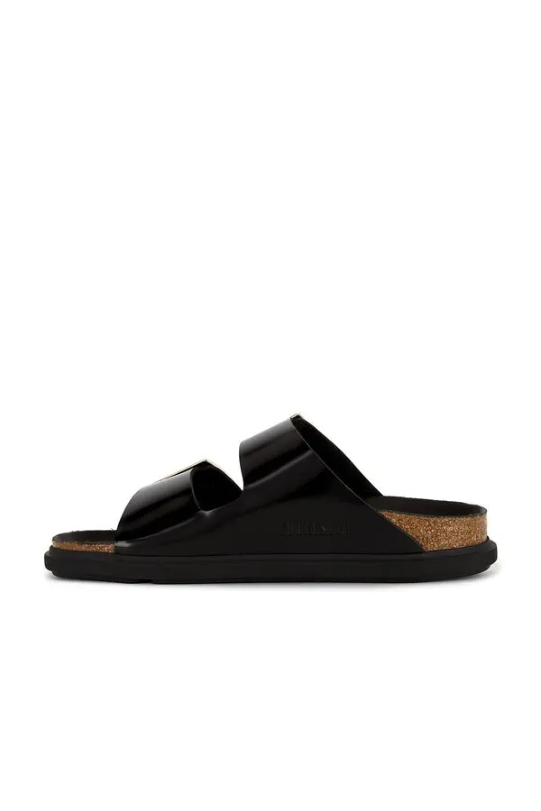 BIRKENSTOCK Arizona Droplet Buckle High Shine Sandal - Black