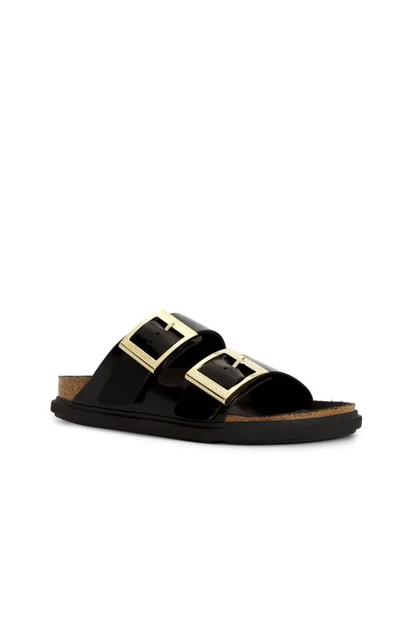 BIRKENSTOCK Arizona Droplet Buckle High Shine Sandal - Black