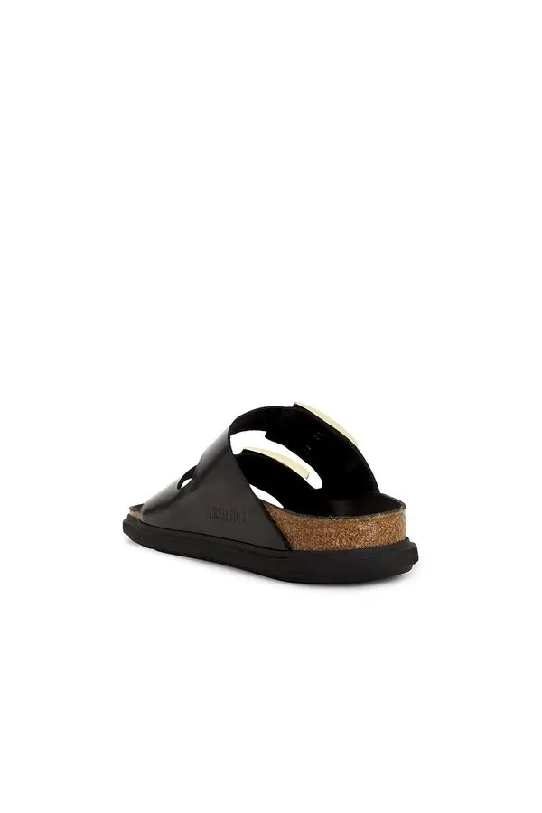 BIRKENSTOCK Arizona Droplet Buckle High Shine Sandal - Black