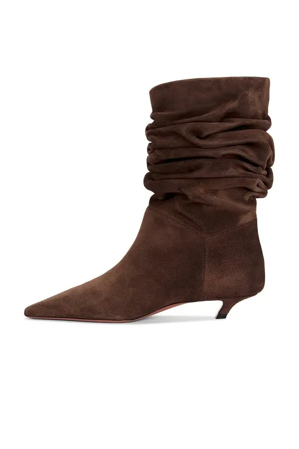 Amina Muaddi Jamie Crosta 25 Boots - Coffee
