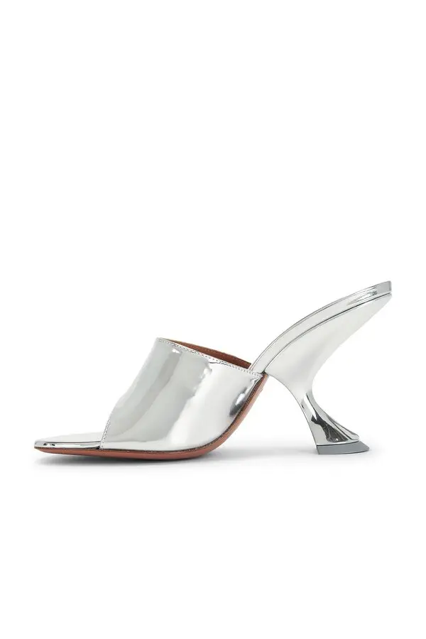Amina Muaddi Taylor 90 Mule - Mirror Silver