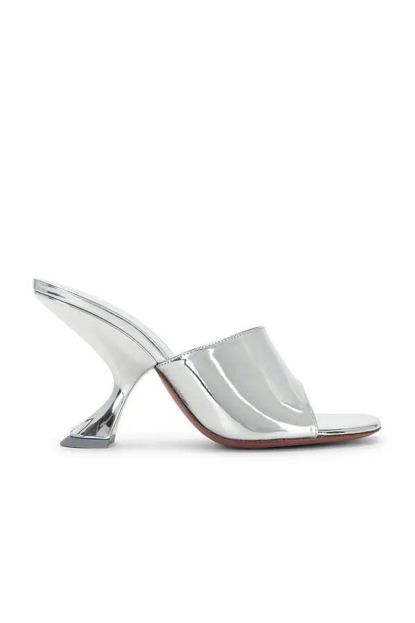 Amina Muaddi Taylor 90 Mule - Mirror Silver