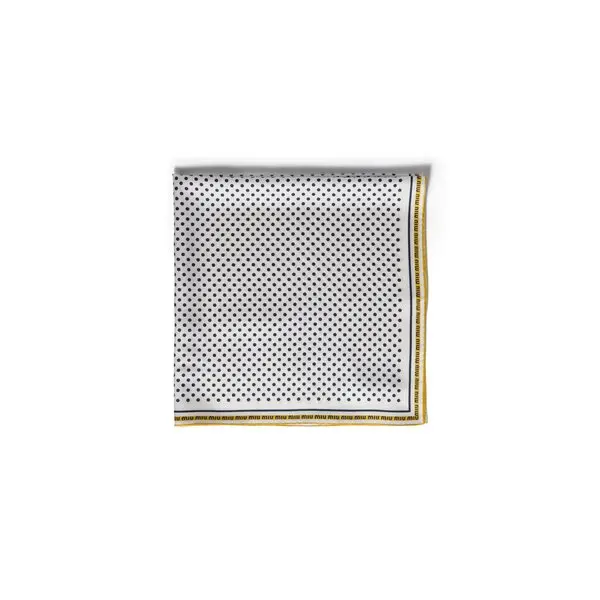 Miu Miu Printed Twill Scarf - White/navy Blue