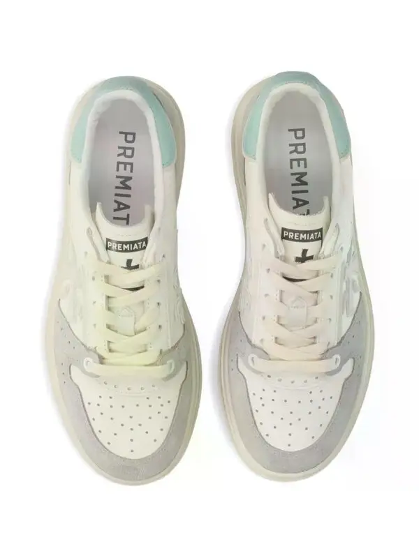 Premiata Quinn Panelled Suede Sneakers - Neutrals