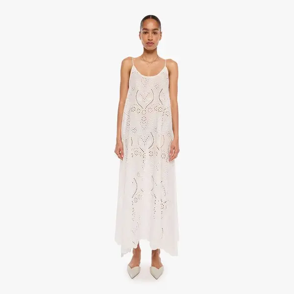 Natalie Martin Heather Maxi Athena Embroidery Salt Skirt - White