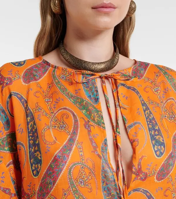 Etro Paisley Ramie Kaftan