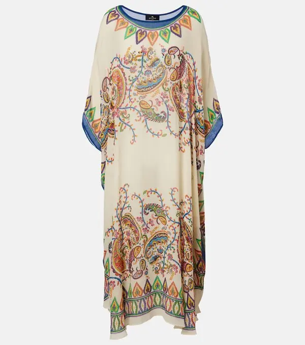 Etro Paisley Kaftan - White