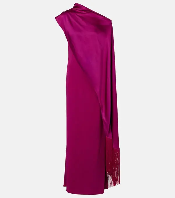 TALLER MARMO Berenson Draped Satin Gown - Purple