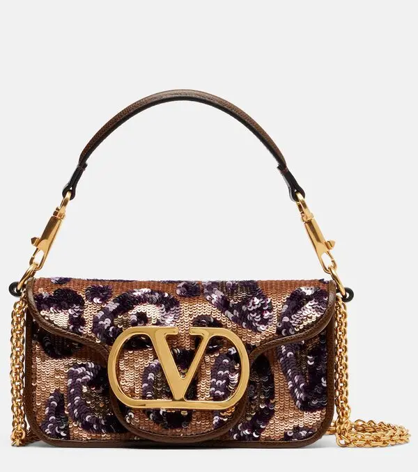 Valentino Garavani Locò Small Top-handle Bag - Brown