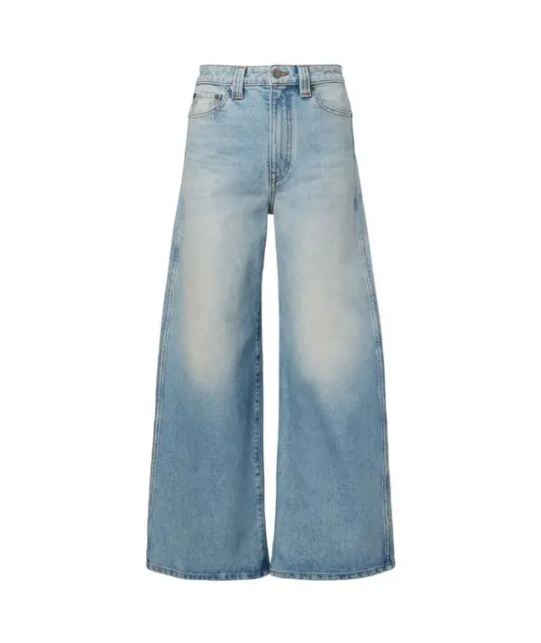 Khaite Delina High-rise Wide-leg Jeans - Blue