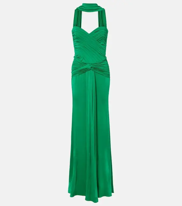 THE NEW ARRIVALS ILKYAZ OZEL Gathered Ruched Gown