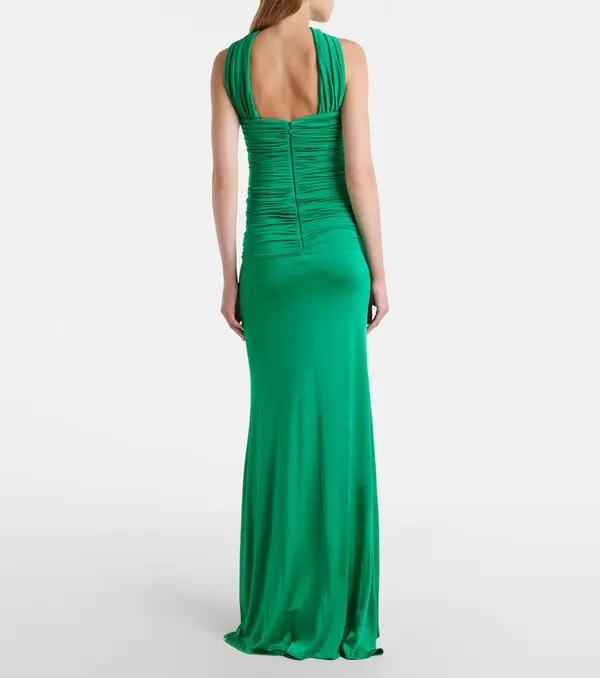 THE NEW ARRIVALS ILKYAZ OZEL Gathered Ruched Gown