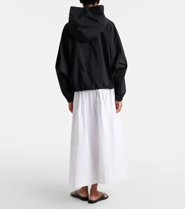 RÓHE Pleated Cotton Poplin Midi Skirt