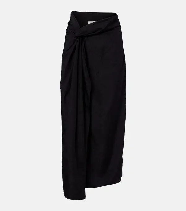 RÓHE Gathered Midi Skirt