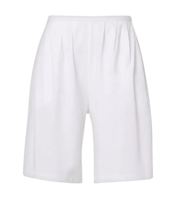 Khaite Poppy Cotton Bermuda Shorts - White