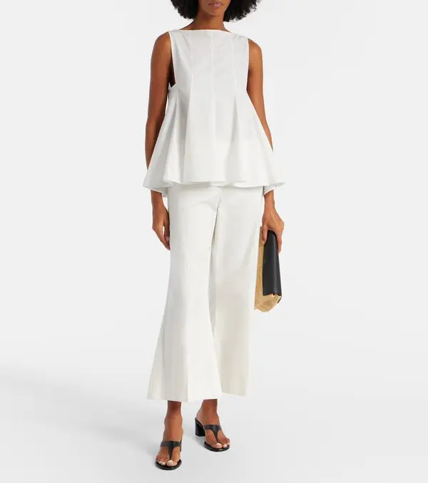 Khaite Marita Cotton Top - White