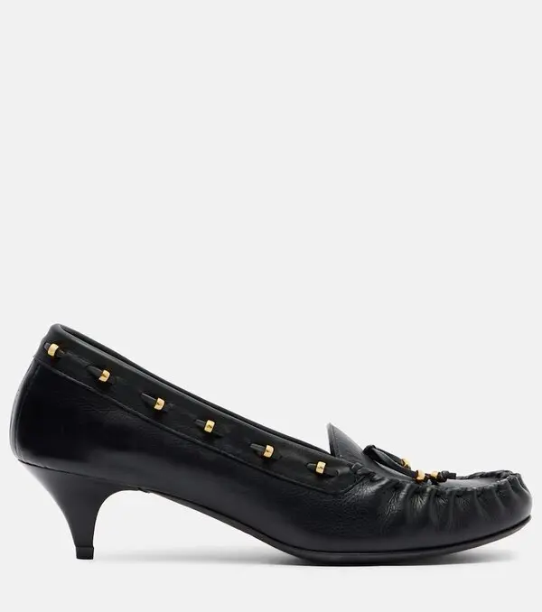 Khaite Milly 45 Leather Pumps - Black
