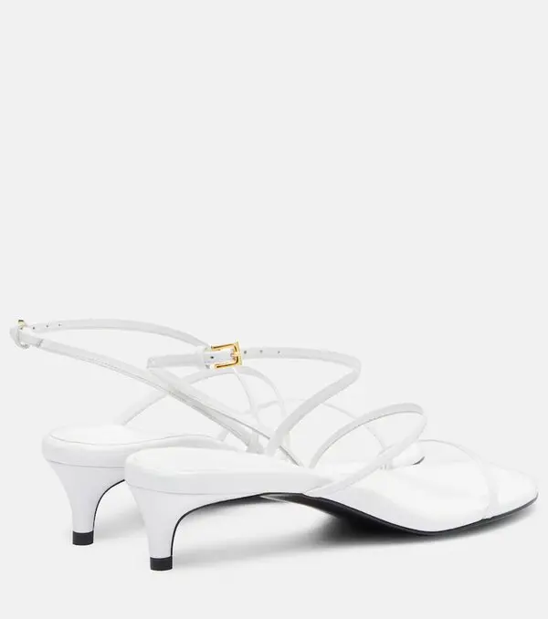 Khaite Loop 35 Leather Sandals - White