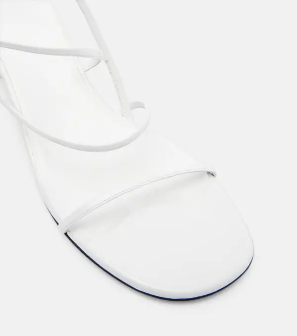 Khaite Loop 35 Leather Sandals - White