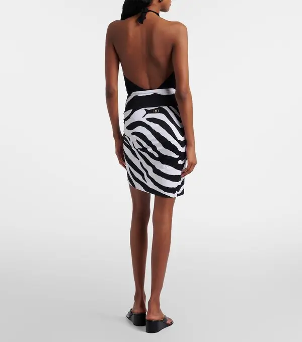 Balmain Zebra-print Beach Cover-up