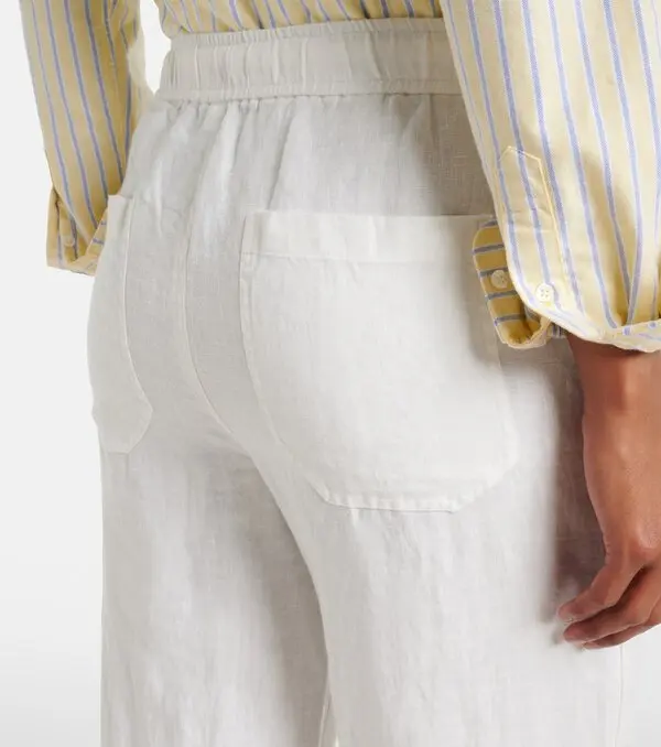 Polo Ralph Lauren Linen Wide-leg Pants - White