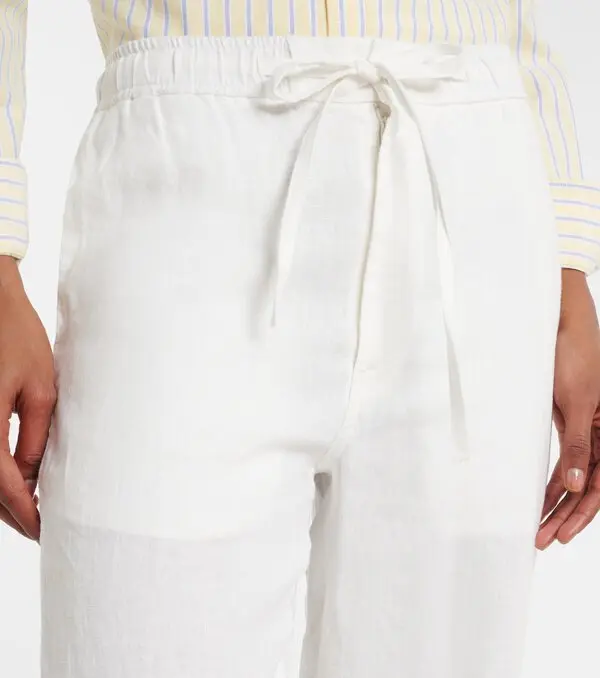 Polo Ralph Lauren Linen Wide-leg Pants - White