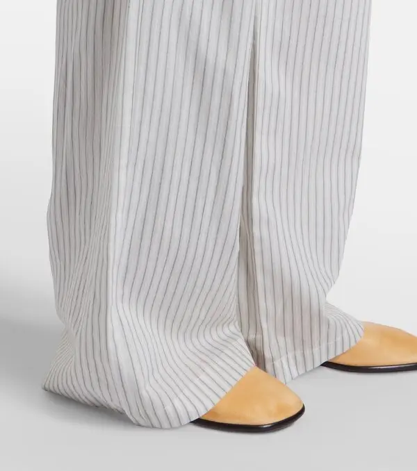 RÓHE Striped Silk And Cotton Wide-leg Pants