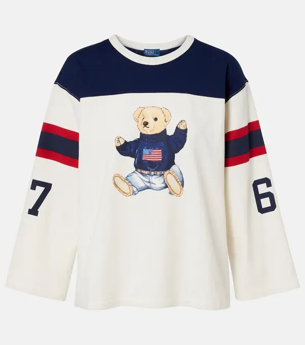 Polo Ralph Lauren Printed Cotton Jersey Sweatshirt - White