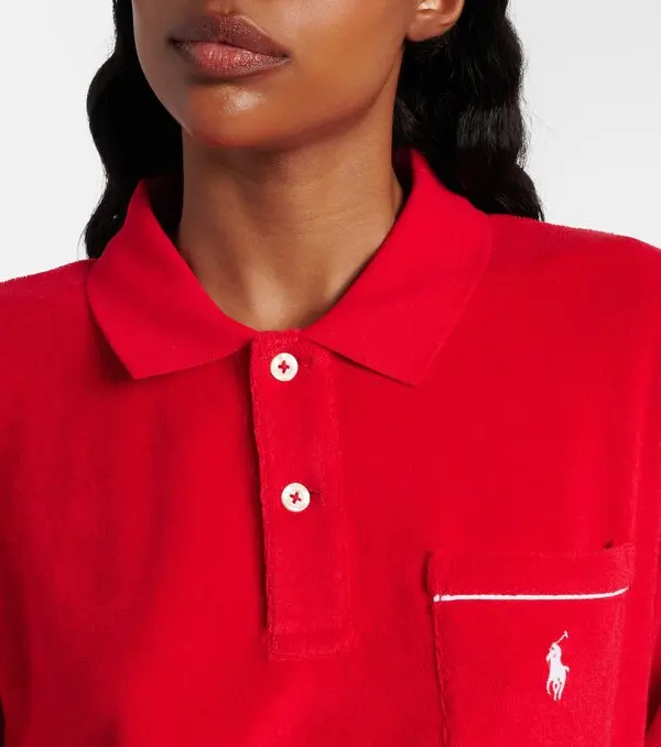 Polo Ralph Lauren Cotton-blend Terry Polo Shirt - Red