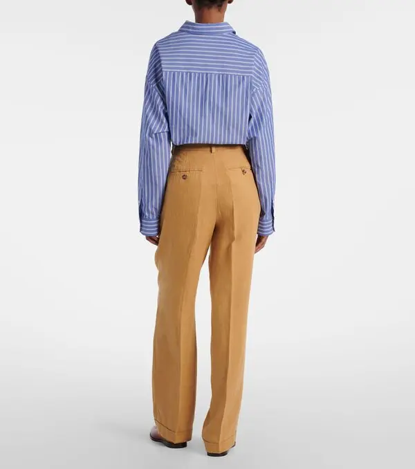 Polo Ralph Lauren Linen Wide-leg Pants - Brown